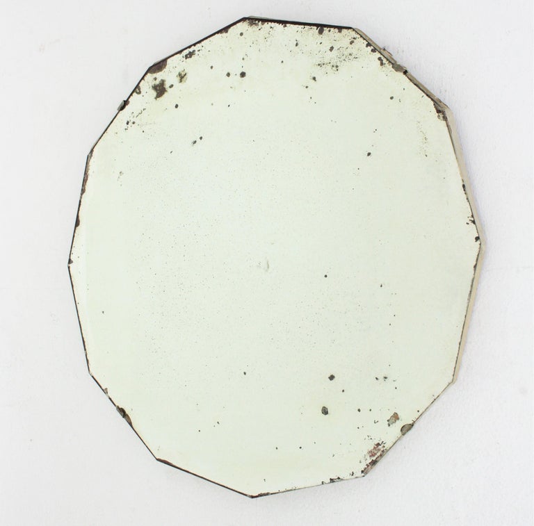 Dodecagon Polyhedral Wall Mirror, 1940s For Sale at 1stDibs