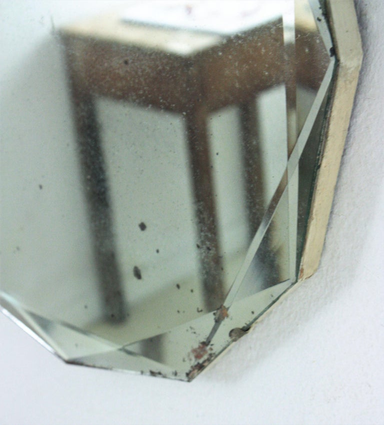 Dodecagon Polyhedral Wall Mirror, 1940s For Sale at 1stDibs
