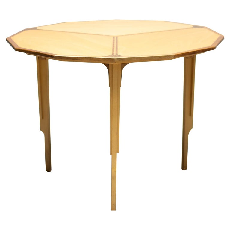 Dodecagon Shaped Marquetry Table at 1stDibs
