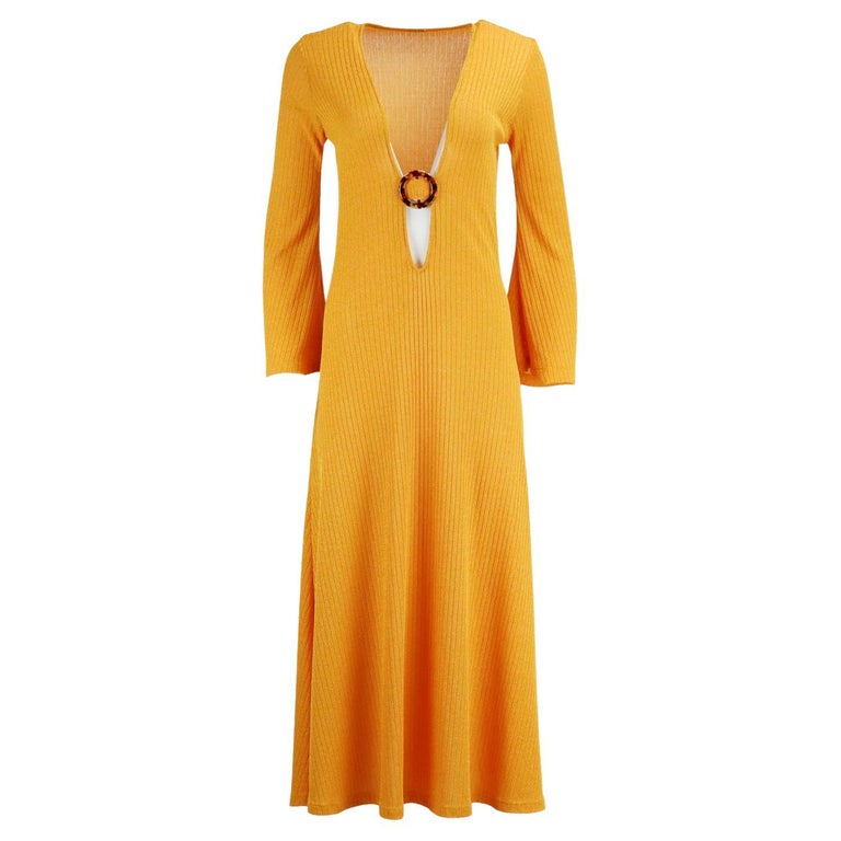 Dodo Bar Or Cutout Ribbed Knit Midi Dress It 40 Uk 8 For Sale at 1stDibs