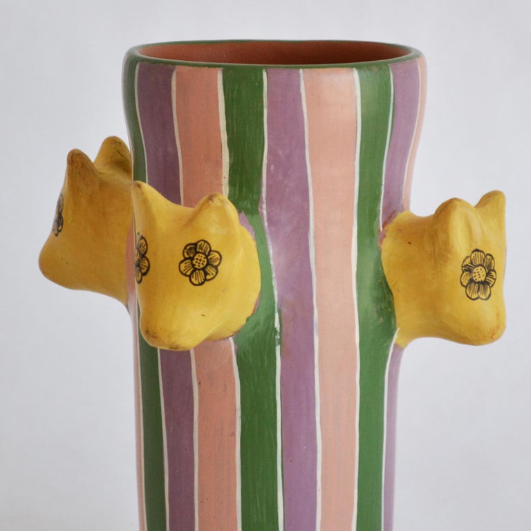 Dog Heads Sculpture, Unique Piece Flower Vase For Sale at 1stDibs
