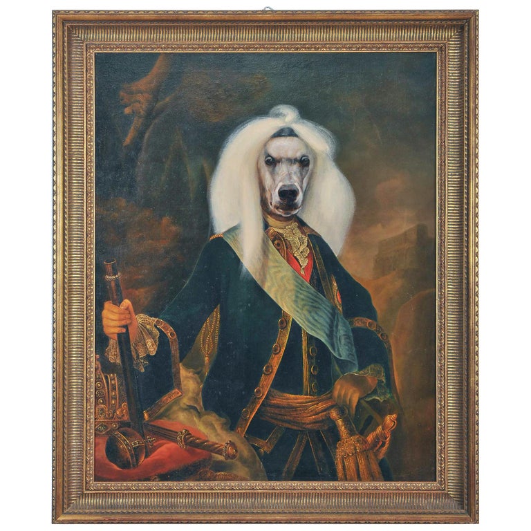 Dog Portrait Oil on Canvas at 1stDibs