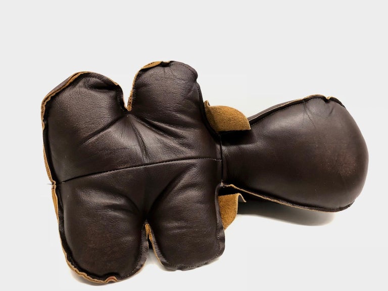 Dog Pouf Poof Pouffe Decoration Animal Made of Leather 1970s Midcentury ...