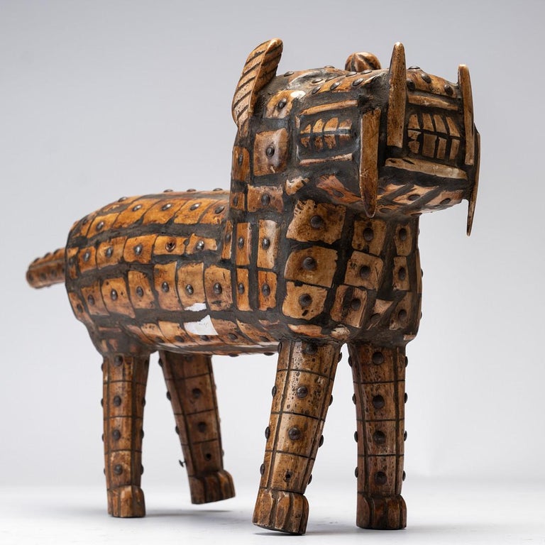 Dog Sculpture, Benin Culture, Ivory, Benin 'Nigeria', ca. 1900 For Sale ...