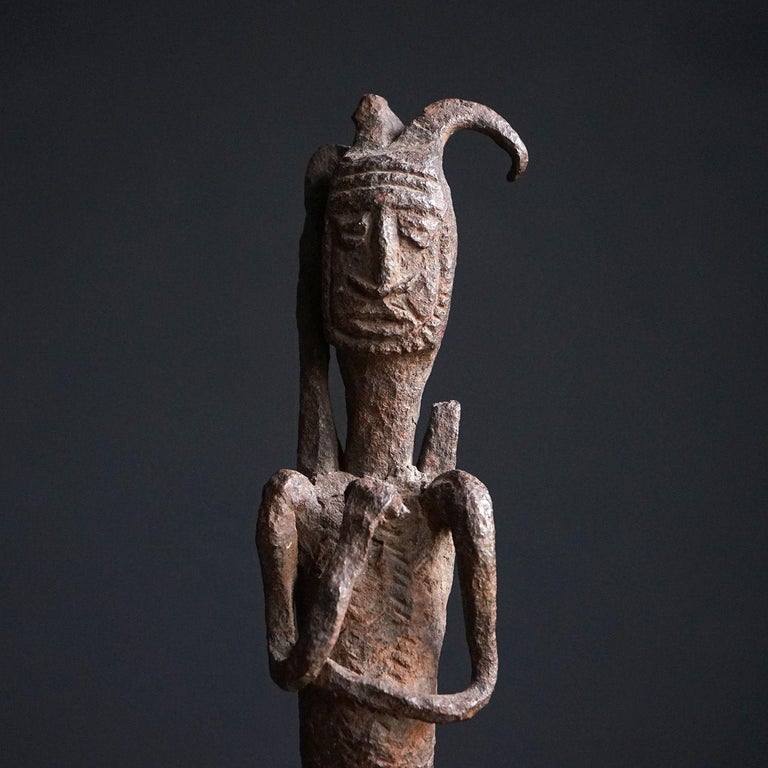 Dogon Iron Figural Staff, Antique African Tribal Art, Mali, 19th ...