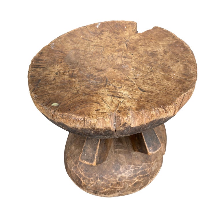Dogon Wooden Stool at 1stDibs