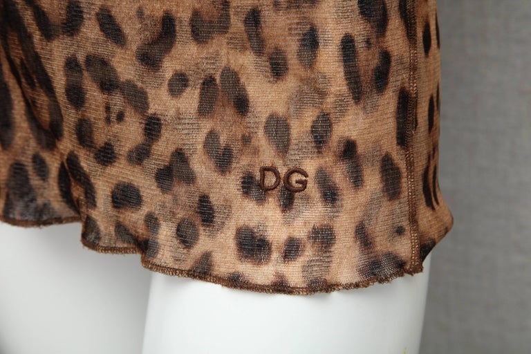Dolce and Gabbana Leopard Print Top at 1stDibs