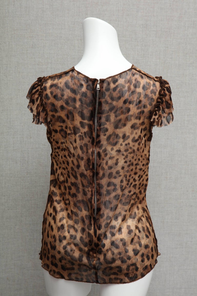 Dolce and Gabbana Leopard Print Top at 1stDibs