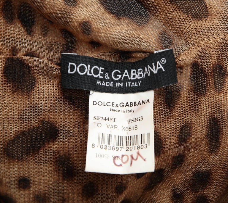 Dolce and Gabbana Leopard Print Top at 1stDibs