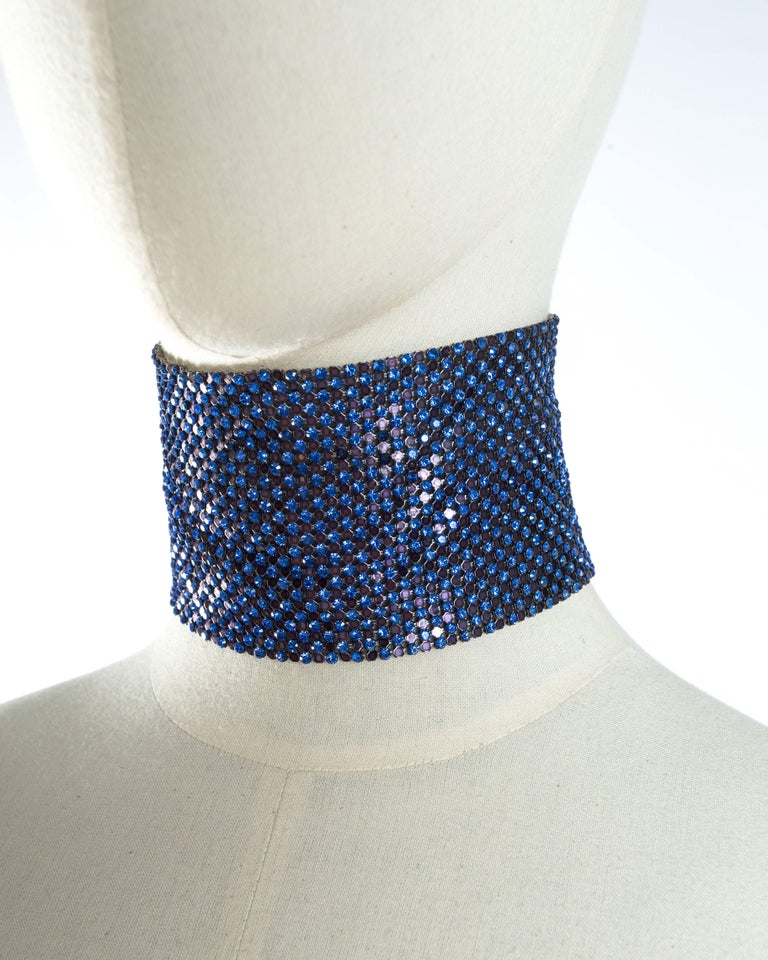 Dolce and Gabbana purple rhinestone mesh choker, S / S 2000 at 1stDibs ...