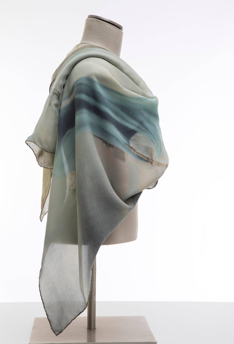 Dolce and Gabbana Silk Printed Scarf Rolled Edge Stromboli Collection ...