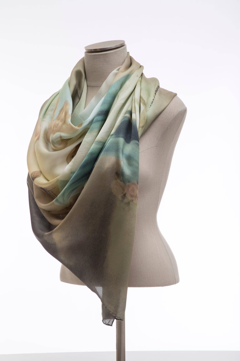 Dolce and Gabbana Silk Printed Scarf Rolled Edge Stromboli Collection ...