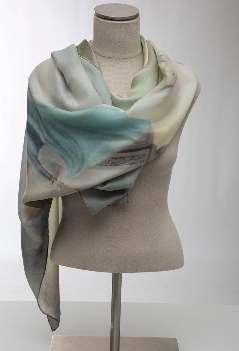 Dolce and Gabbana Silk Printed Scarf Rolled Edge Stromboli Collection ...