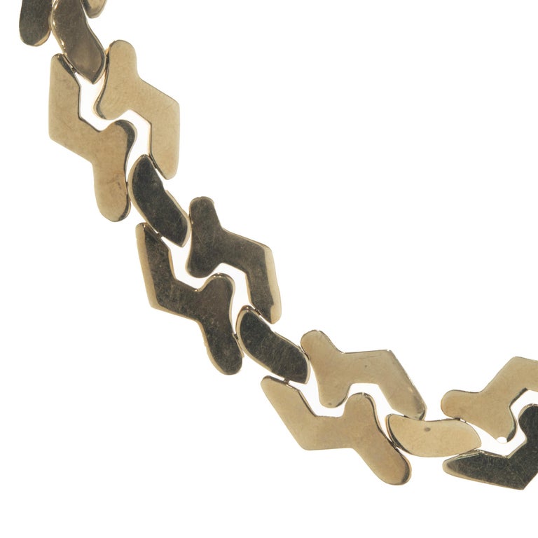 Dolce and Gabbana 14 Karat Yellow Gold Custom Crosshatch Collar ...