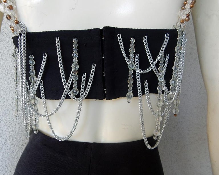 Dolce and Gabbana 1991 Rare Runway Sexy Siren Layers Silver Chain ...