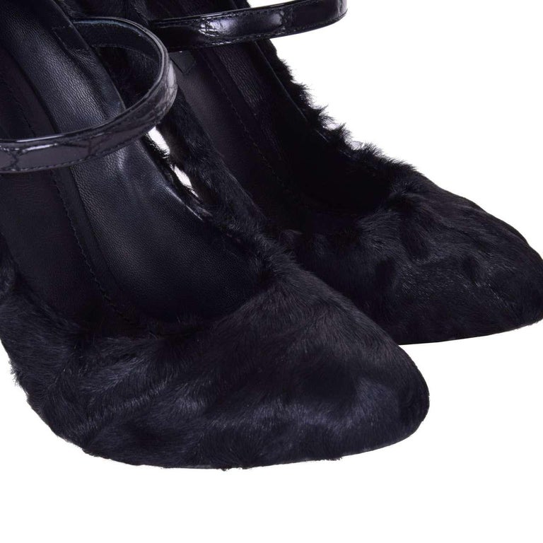 Dolce and Gabbana - Astrakhan Pumps MARY JANE Black EUR 38 For Sale at ...