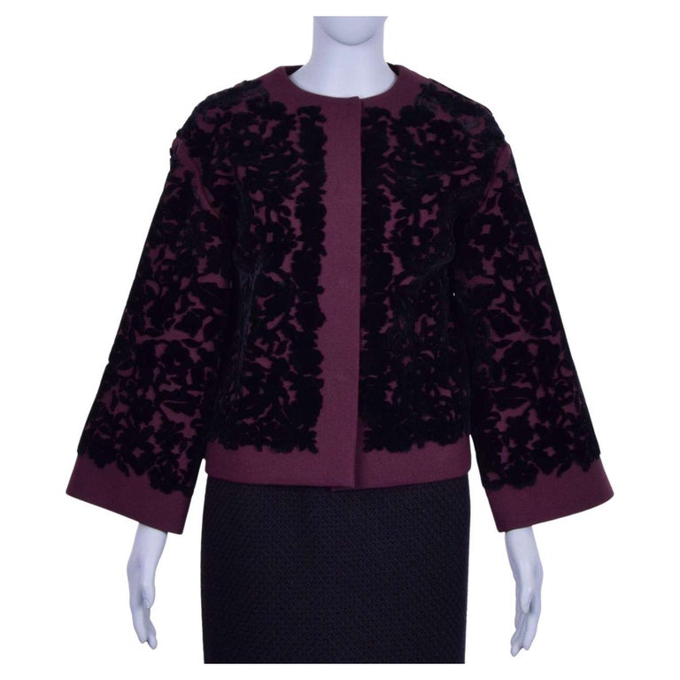 Dolce and Gabbana - Baroque Embroidery Jacket Bordeaux For Sale at 1stDibs