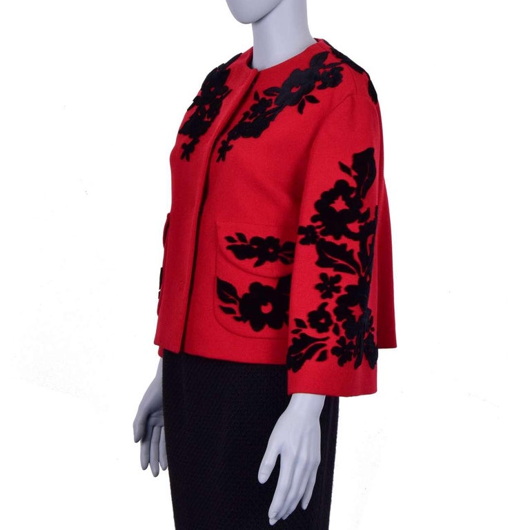 Dolce and Gabbana - Baroque Embroidery Jacket Red For Sale at 1stDibs