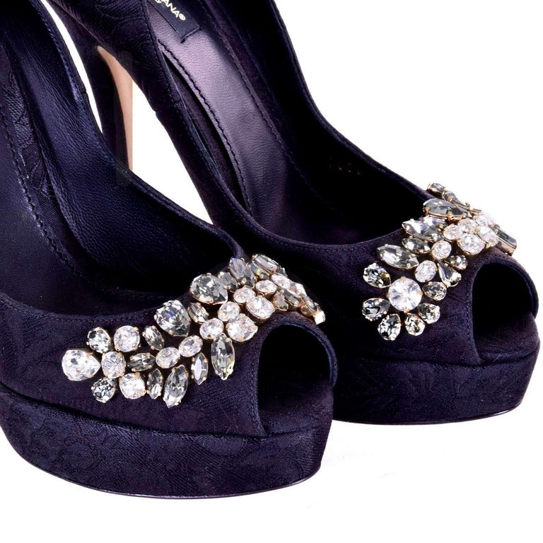 Dolce and Gabbana - Baroque Peep Toe Plateau Pumps COCO For Sale at 1stDibs