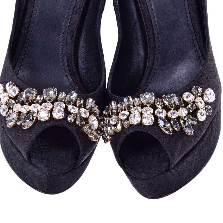 Dolce and Gabbana - Baroque Peep Toe Plateau Pumps COCO For Sale at 1stDibs