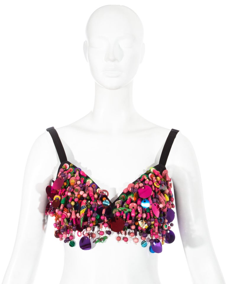 Dolce and Gabbana beaded and sequin bra, ss 1992 at 1stDibs