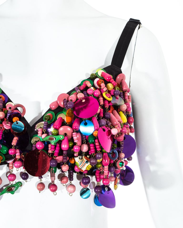 Dolce and Gabbana beaded and sequin bra, ss 1992 at 1stDibs