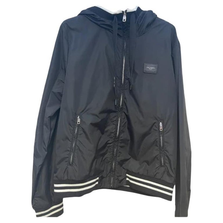 Dolce and Gabbana Black Bomber Jacket Coat Tracksuit Top Hoodie ...