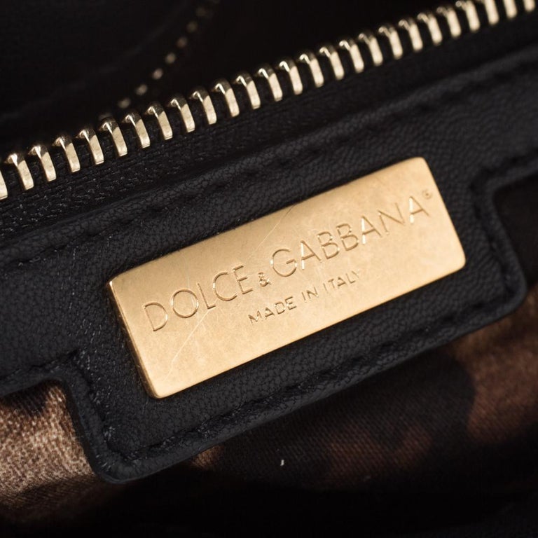 Dolce and Gabbana Black Floral Cross Stitch Fabric Miss Charles ...