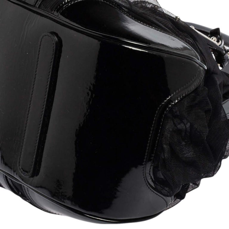 Dolce and Gabbana Black Lace and Patent Leather Miss Romantique Dome ...