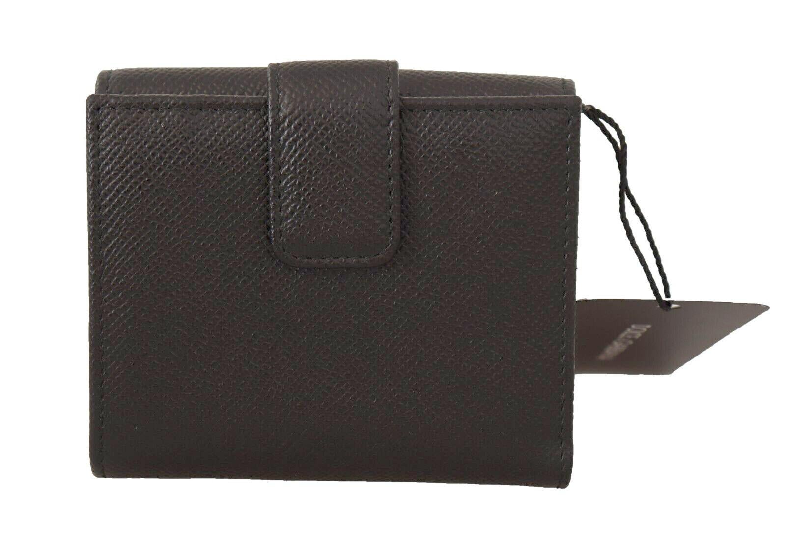 Dolce and Gabbana Black Leather Bifold Wallet Purse With DG Logo ...