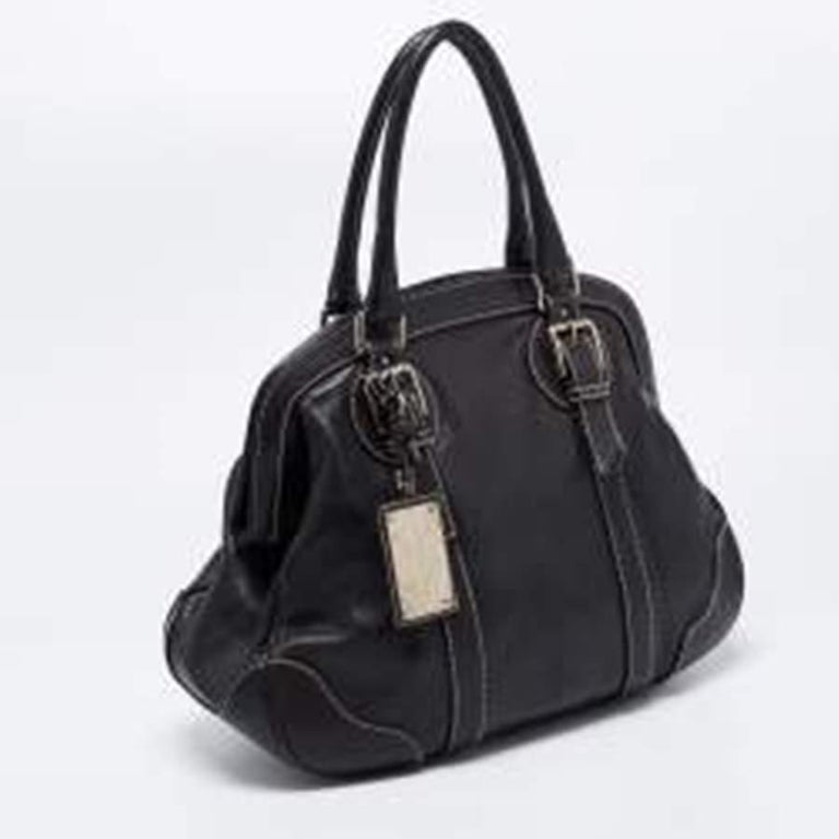 Dolce and Gabbana Black Leather Miss Romantique Satchel For Sale at 1stDibs
