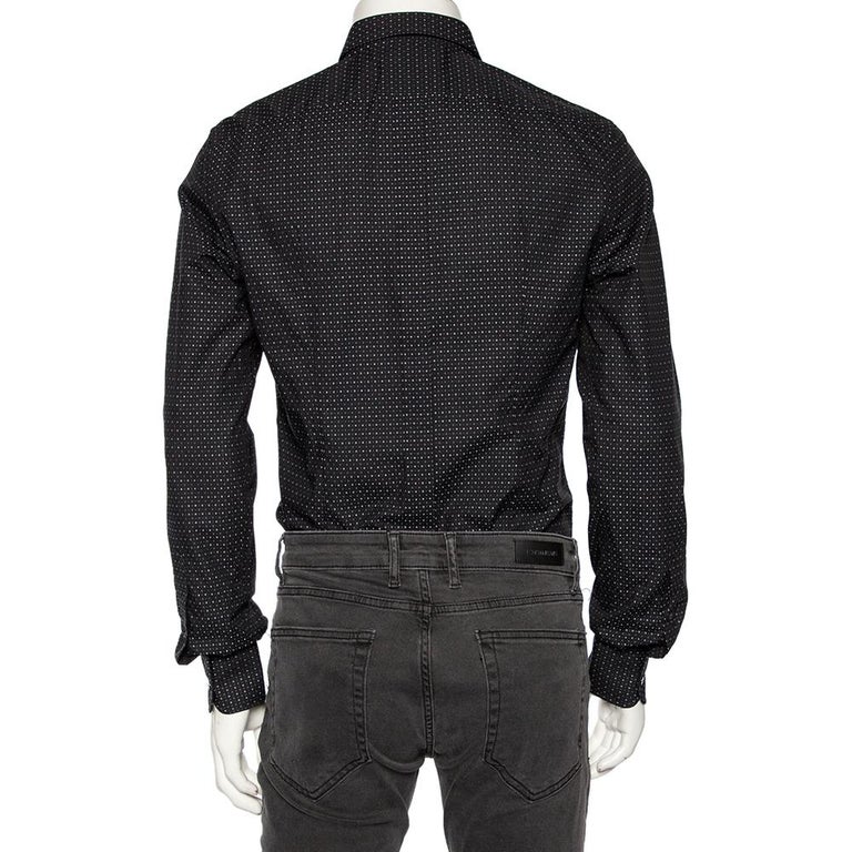 Dolce and Gabbana Black Patterned Cotton Gold Label Shirt M For Sale at ...