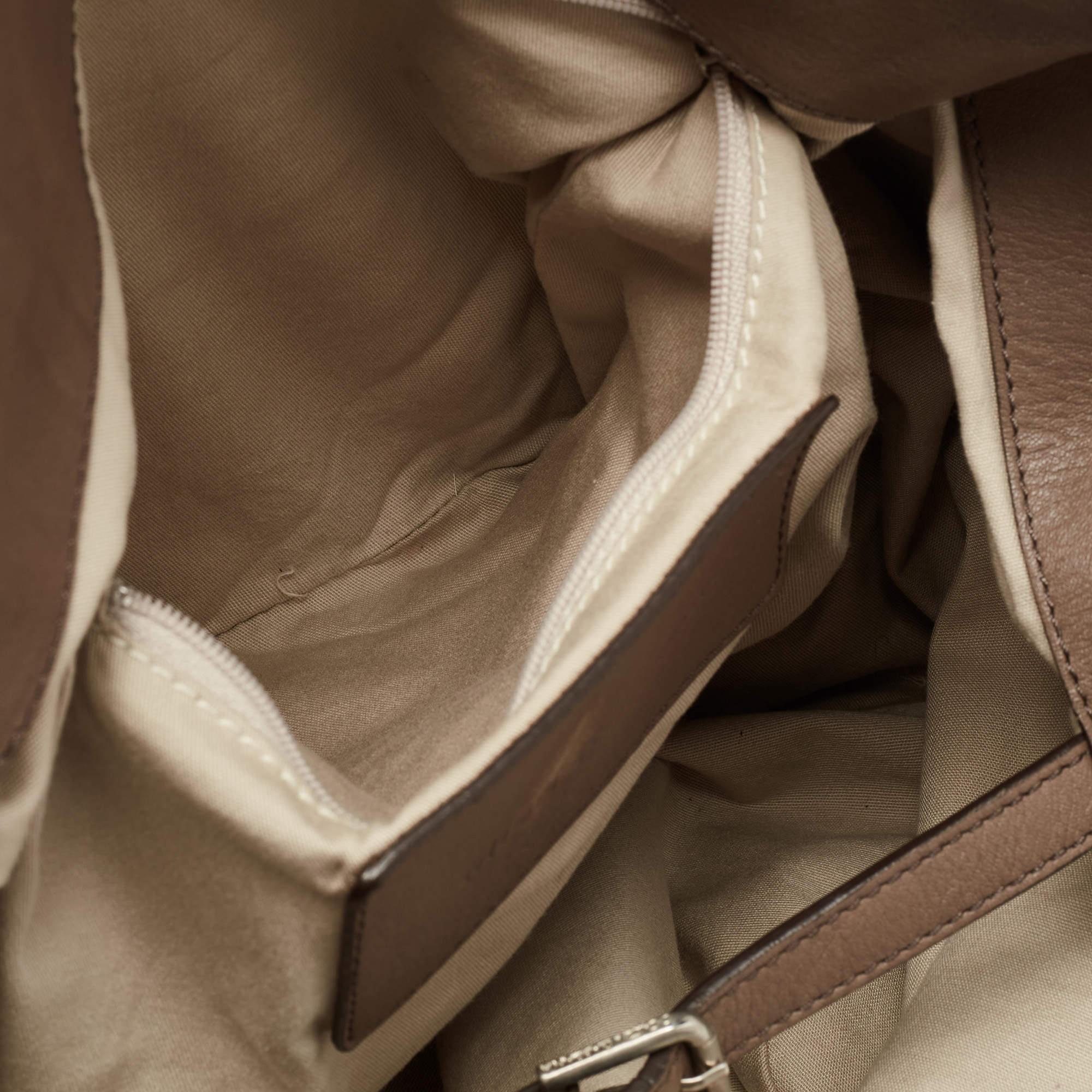 Dolce and Gabbana Brown Leather Miss Forever Tote For Sale at 1stDibs