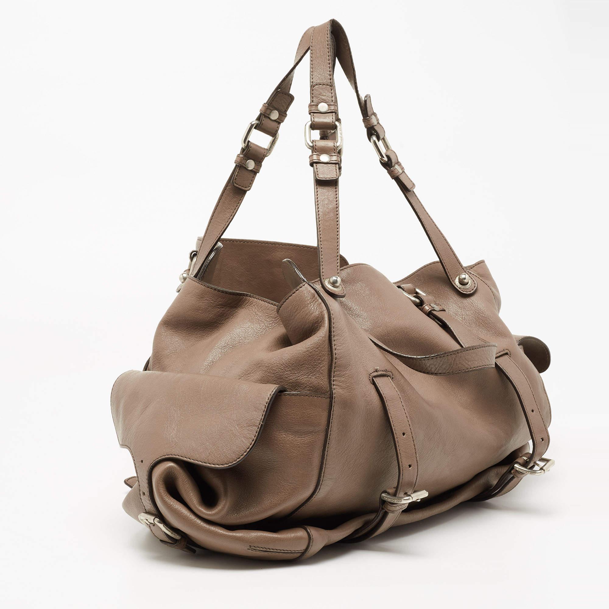 Dolce and Gabbana Brown Leather Miss Forever Tote For Sale at 1stDibs