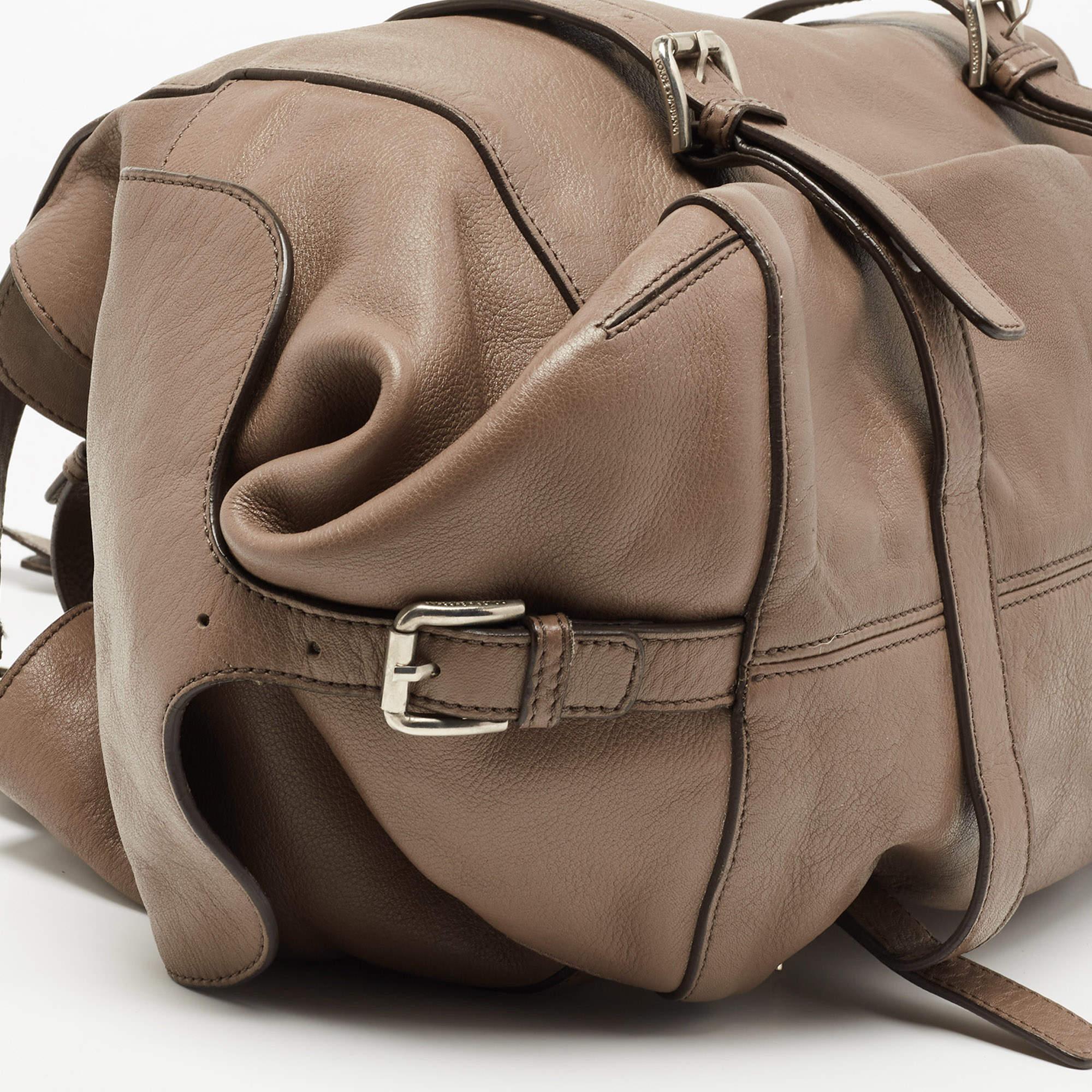 Dolce and Gabbana Brown Leather Miss Forever Tote For Sale at 1stDibs