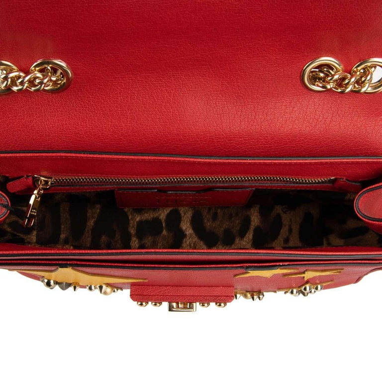 Dolce and Gabbana Buffalo Leather Shoulder Bag LUCIA with China Flag ...