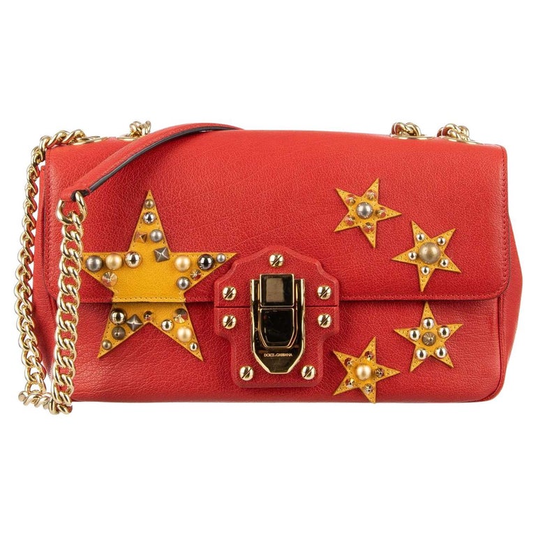 Dolce and Gabbana Buffalo Leather Shoulder Bag LUCIA with China Flag ...