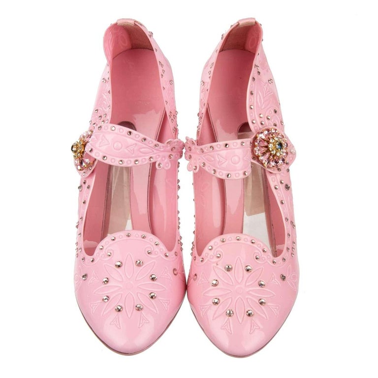 Dolce and Gabbana - Cinderella PVC Crystals Brooch Pumps Pink 39.9 For ...