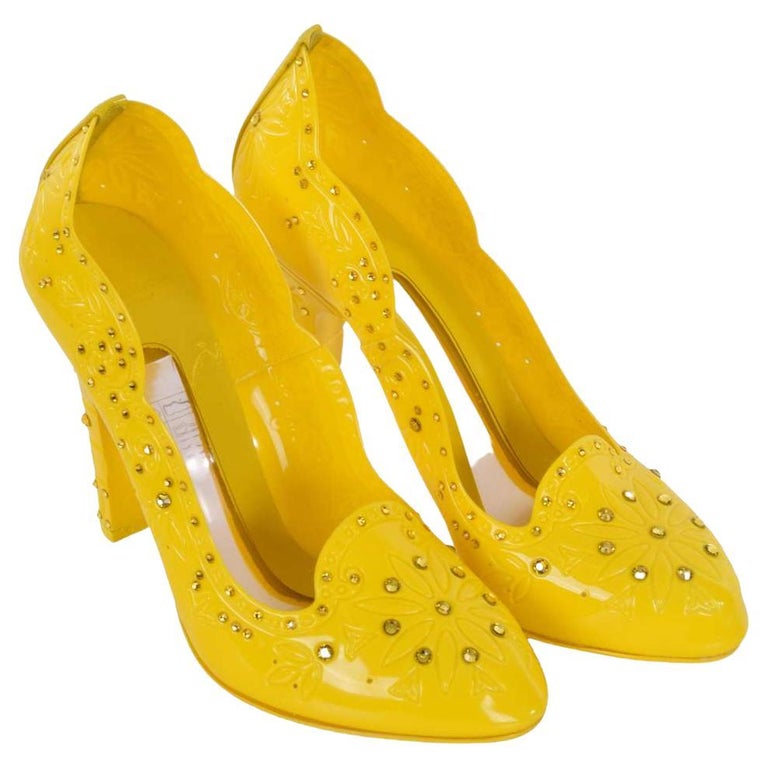 Dolce and Gabbana - Cinderella PVC Rhinestones Pumps Yellow EUR 38 For ...