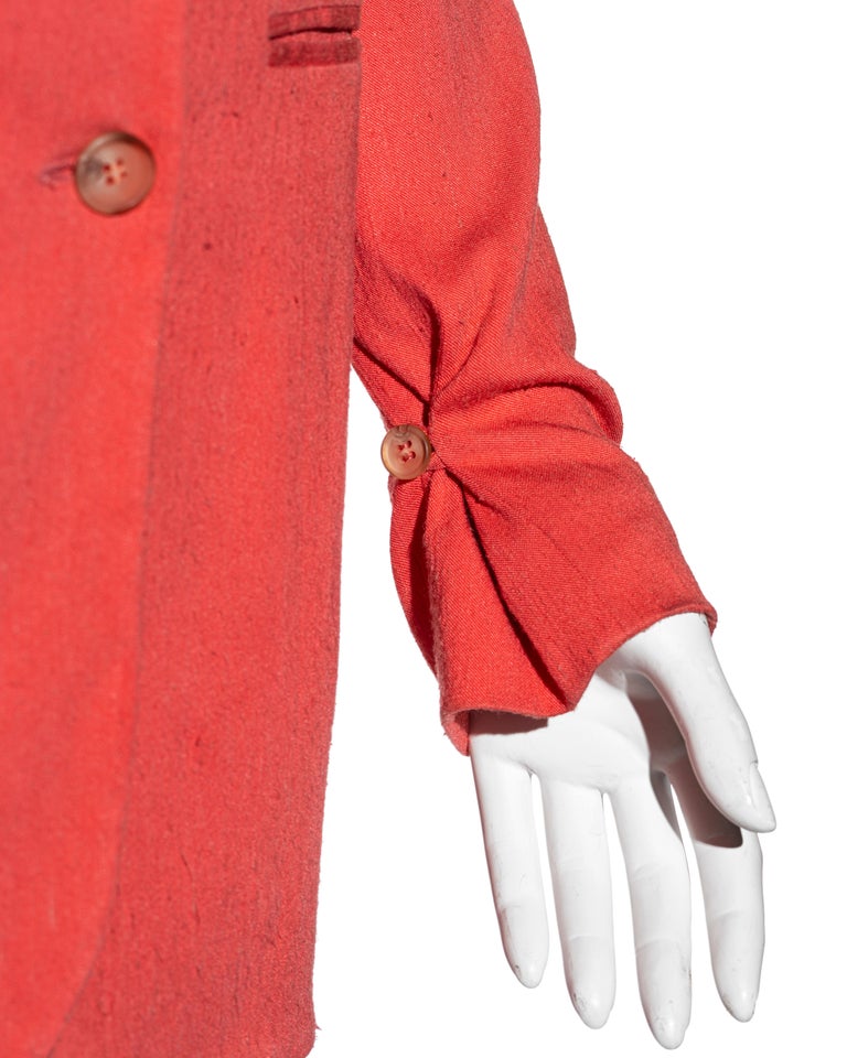 Dolce and Gabbana coral cropped jacket and mini skirt suit, ss 1992 For ...