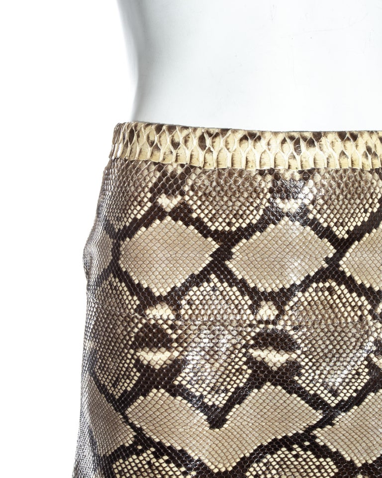 Dolce and Gabbana cream python mini skirt, ss 2005 at 1stDibs | python ...
