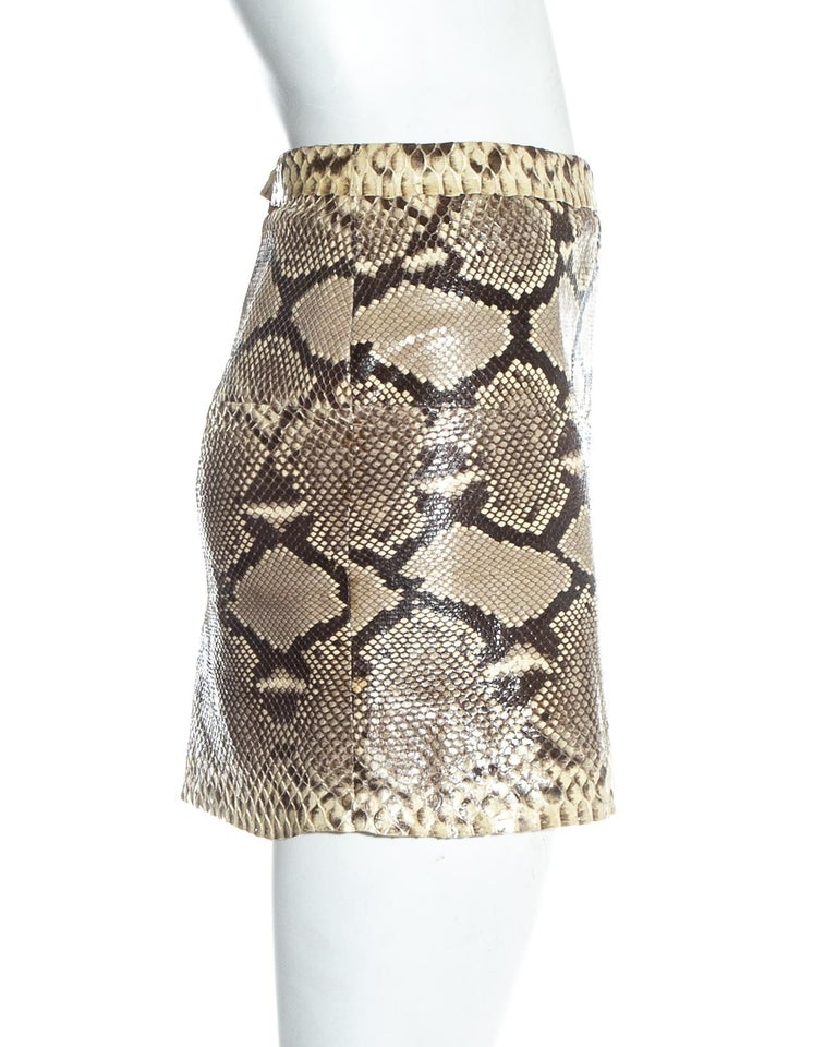 Dolce and Gabbana cream python mini skirt, ss 2005 at 1stDibs | python ...