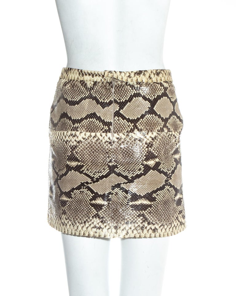 Dolce and Gabbana cream python mini skirt, ss 2005 at 1stDibs | python ...