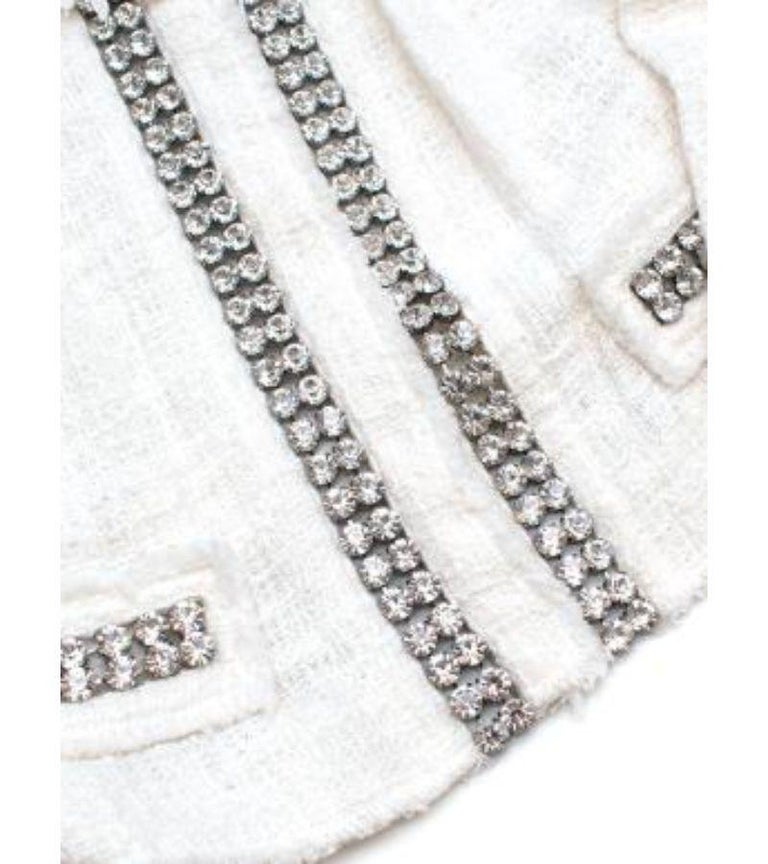 Dolce and Gabbana Crystal Embellished Ivory Jacket For Sale at 1stDibs