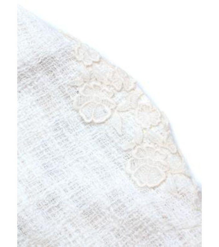 Dolce and Gabbana Crystal Embellished Ivory Jacket For Sale at 1stDibs