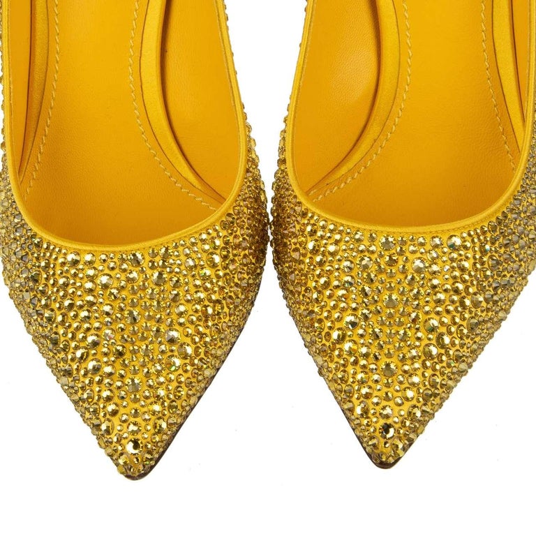 Dolce and Gabbana Crystal Silk Decollete Rainbow Pumps LORI Yellow EUR ...