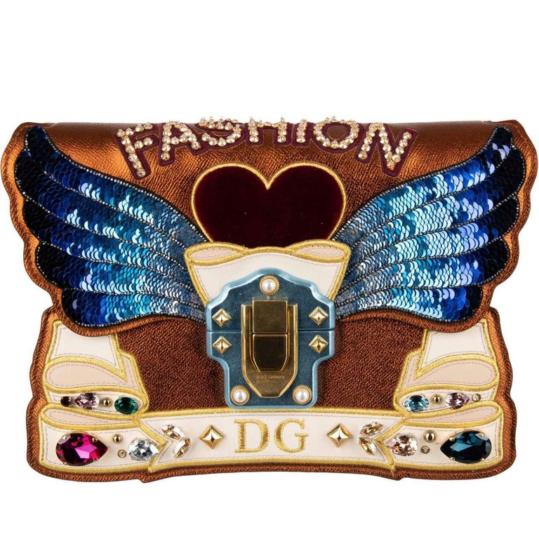 Dolce and Gabbana Crystals embellished DG Angels Bag LUCIA with Jeweled ...