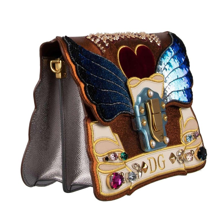 Dolce and Gabbana Crystals embellished DG Angels Bag LUCIA with Jeweled ...