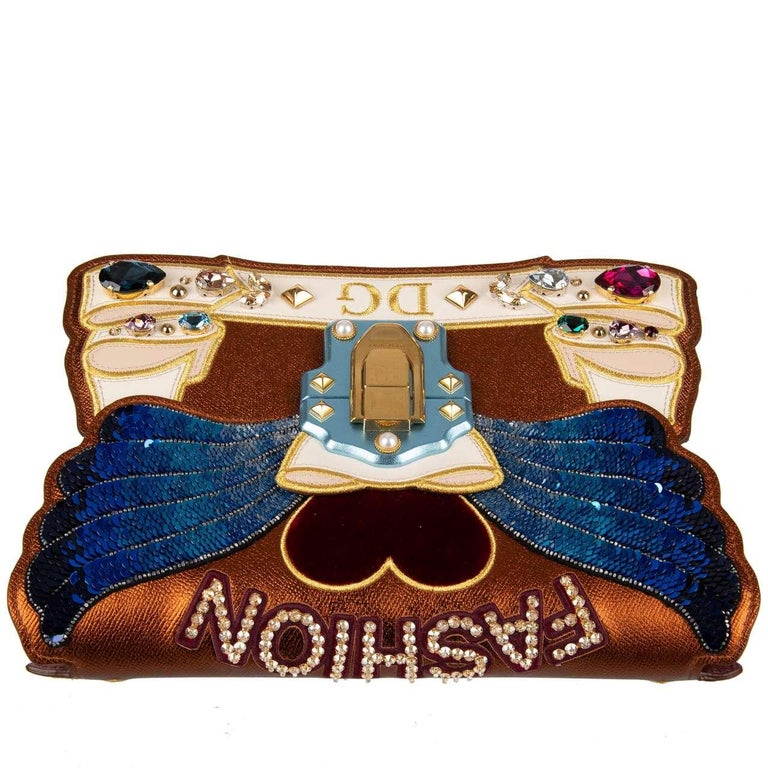 Dolce and Gabbana Crystals embellished DG Angels Bag LUCIA with Jeweled ...