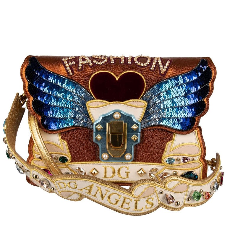Dolce and Gabbana Crystals embellished DG Angels Bag LUCIA with Jeweled ...